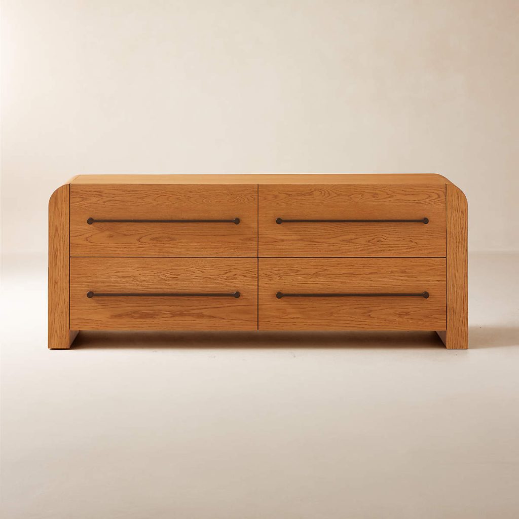 SUTTON 4-DRAWER WHITE OAK WOOD DRESSER - Alisarch