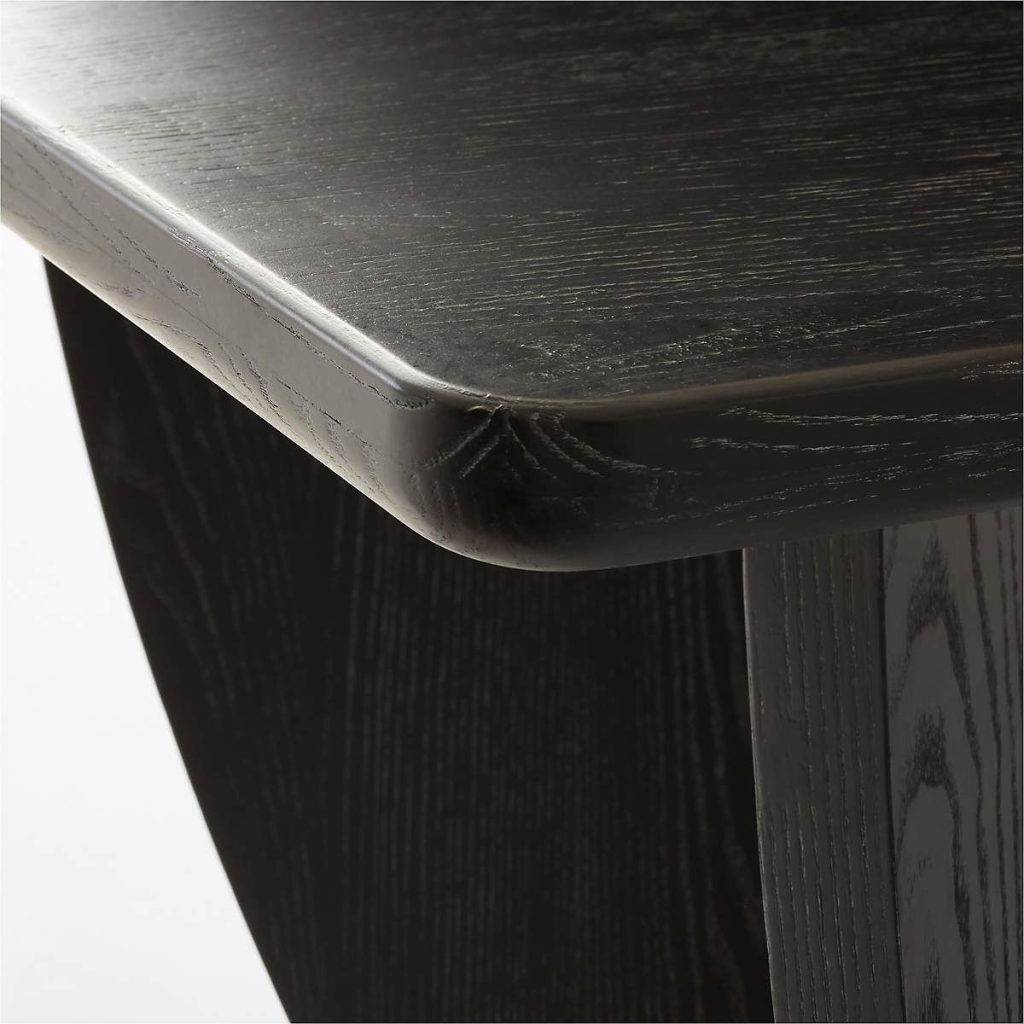 Dunn 84" Rectangular Black Ash Wood Dining Table - Alisarch